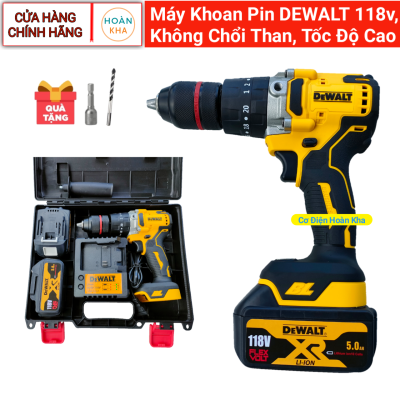 [MẪU MỚI 2022] Máy khoan pin DE.WALT 118v pin khủng 10 cell, không chổi ...