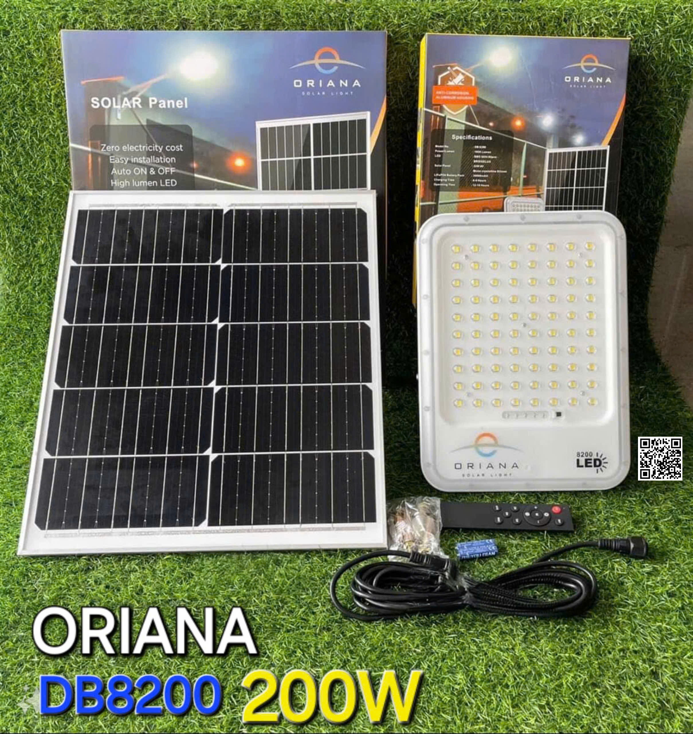 ĐÈN PHA NĂNG LƯỢNG MẶT TRỜI ORIANA DB-8200 – 200W