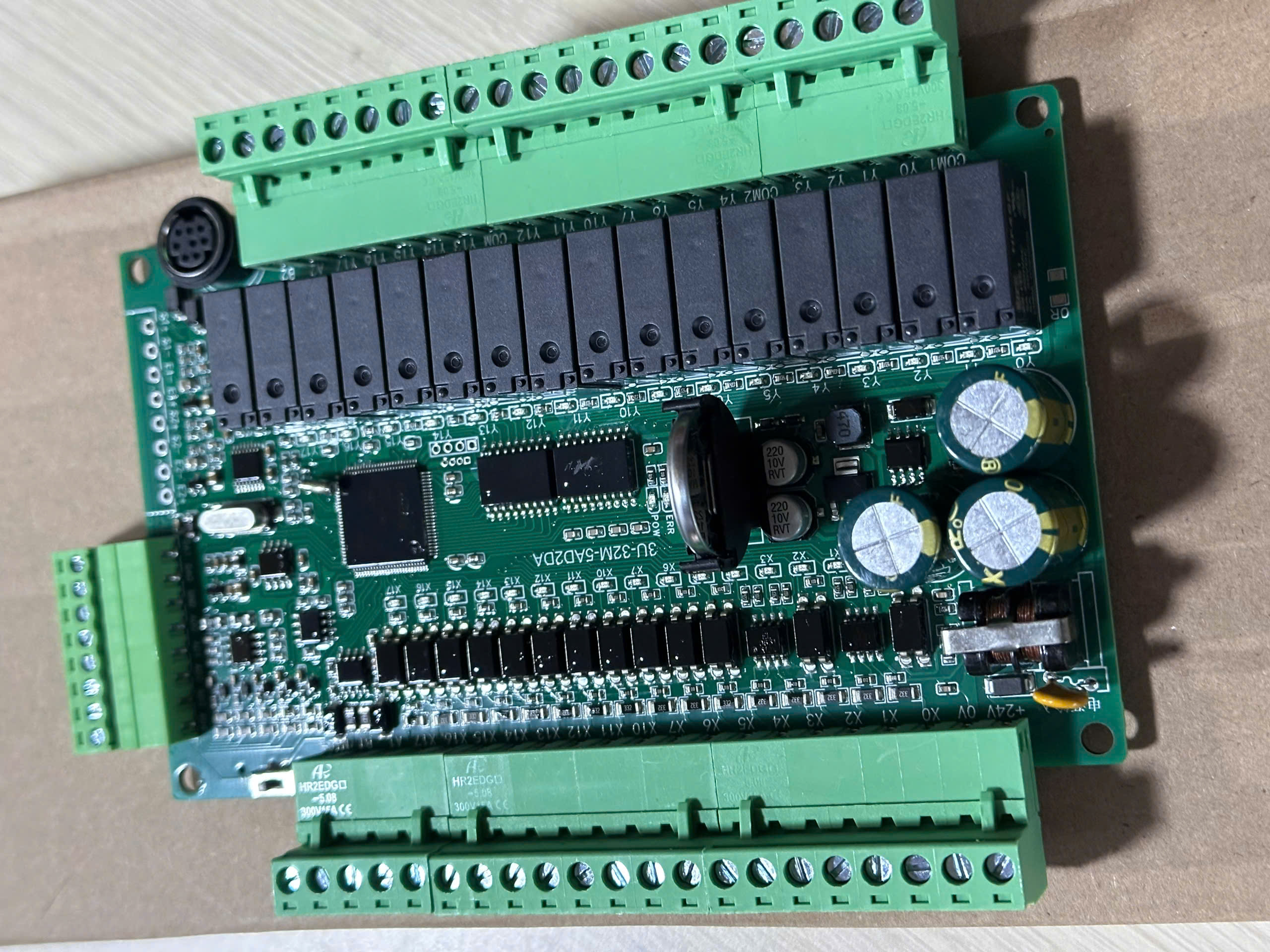 Board Mạch PLC FX3U 32MR 16 input 16 output relay RTC - MẠCH TRẦN RS232 ...