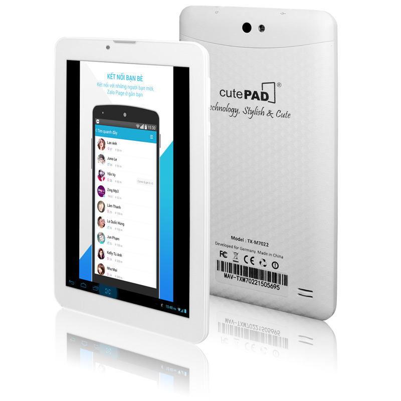 Bộ Máy tính bảng cutePad M7022 4-core 8GB 3G (Đen) và Bao da (Đen) - Hãng Phân phối chính thức ...