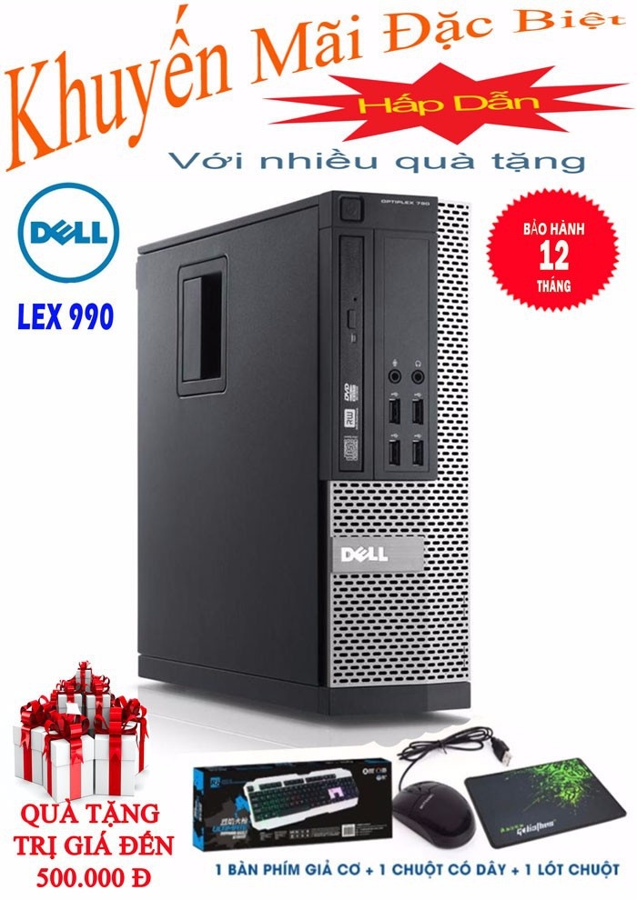 Máy vi tính HTPC Dell Optiplex 990 USFF 4GB, 250GB HDD (Tặng phím giả Cơ, chuột không dây, lót ...